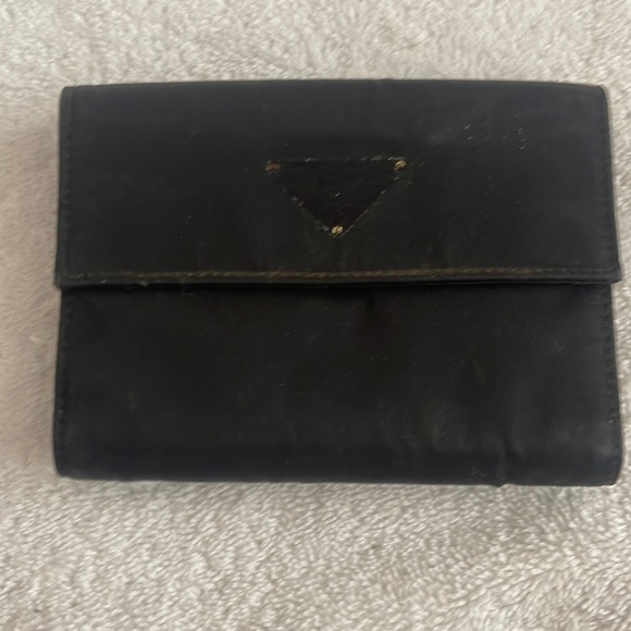 Prada | Bags | Authentic Vintage Black Nylon Prada Wallet | Poshmark